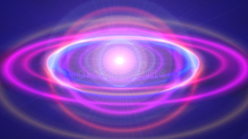 Abstract Atom Color Rings Background Stock Illustration - Illustration ...