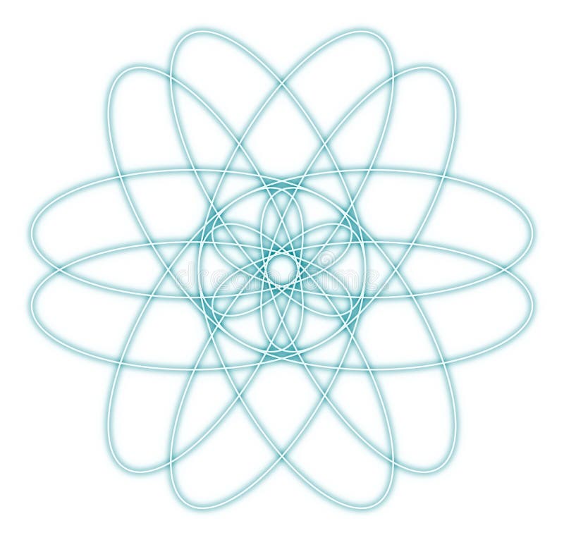 Abstract atom graphic stock illustration. Illustration of physics ...