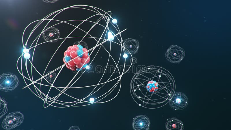 Abstract Atom Model. Atom is the Smallest Level of Matter that Forms ...