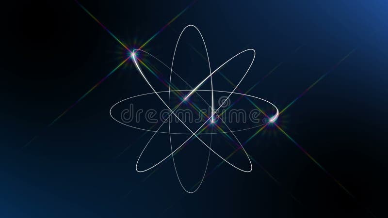 Abstract Atom Model Circle Magic Light Stock Video - Video of nucleus ...