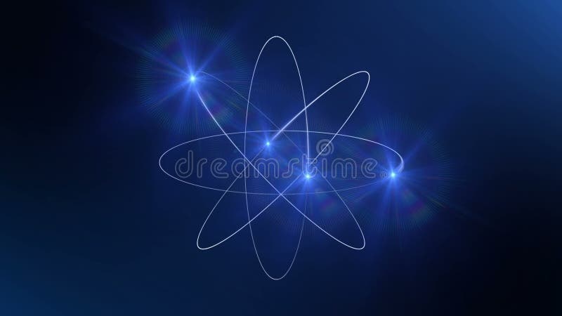Abstract Atom Model Circle Magic Light Stock Video - Video of motion ...