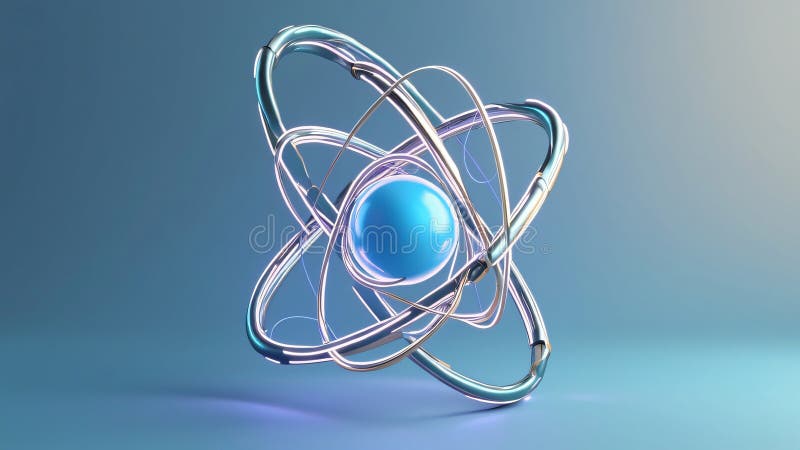 Abstract Atom Model 3D Render, Futuristic Science Good Resolution Stock ...