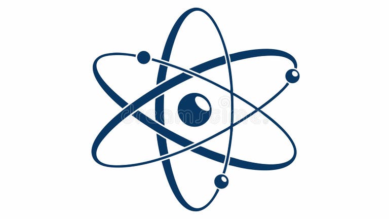 Abstract Atom Model Illustration, Science and Physics Graphic, Vector ...