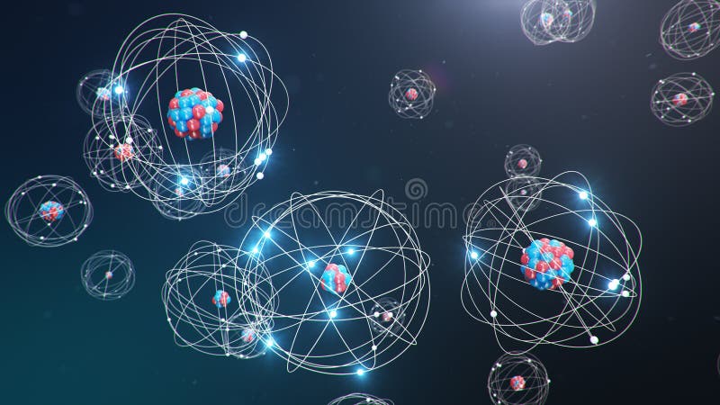 Abstract Atom Model. Atom is the Smallest Level of Matter that Forms ...