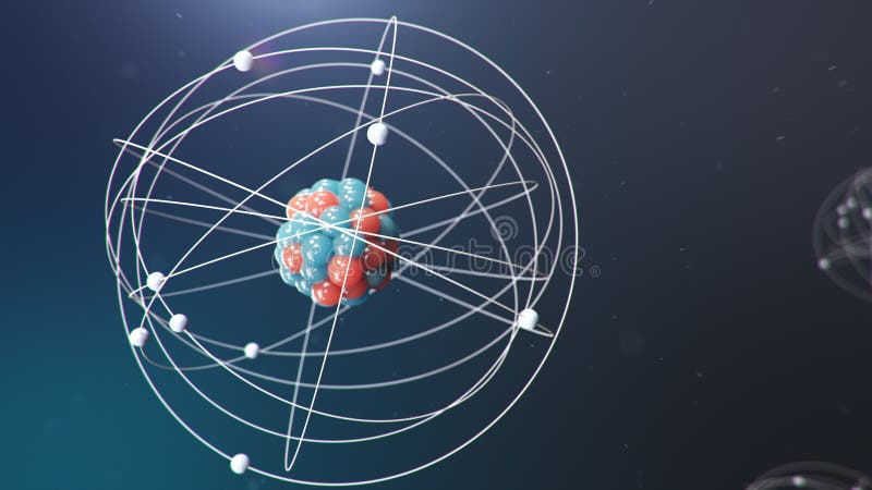 Abstract Atom Model. Atom is the Smallest Level of Matter that Forms ...
