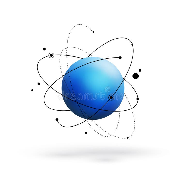 Abstract Atom. Molecule Model Stock Vector - Illustration of blue ...