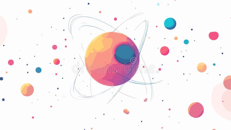 Abstract Atom Motion Scheme Cartoon Illustration Stock Vector ...