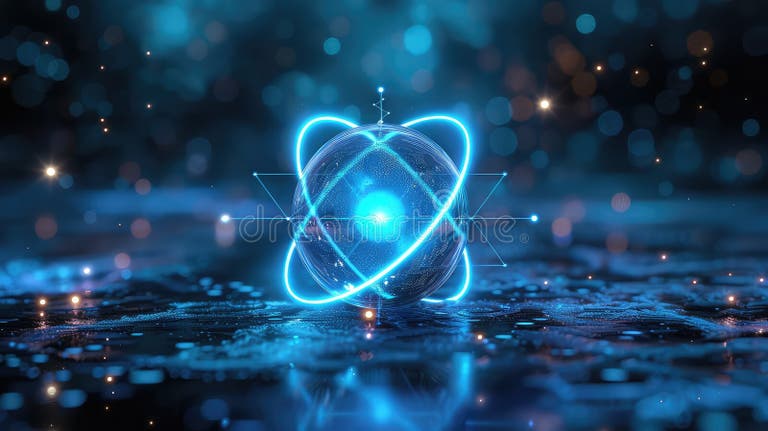 Abstract Atom Orb and Particle Chart Stock Illustration - Illustration ...