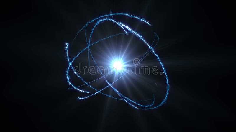 Abstract Atom Model with Blue Spheres Stock Footage - Video of model ...