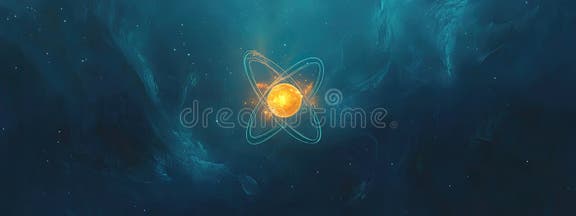 Cosmic Atom stock illustration. Illustration of astronomy - 387334249