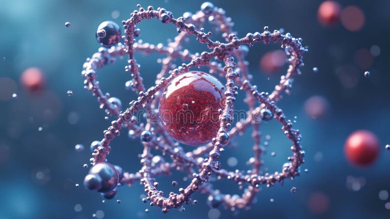 Abstract Atom Structure 3D Render Science Good Resolution Stock Photo ...