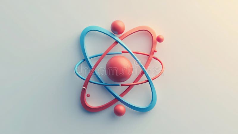 Abstract Atom Structure Science Illustration 3D Good Resolution Stock ...