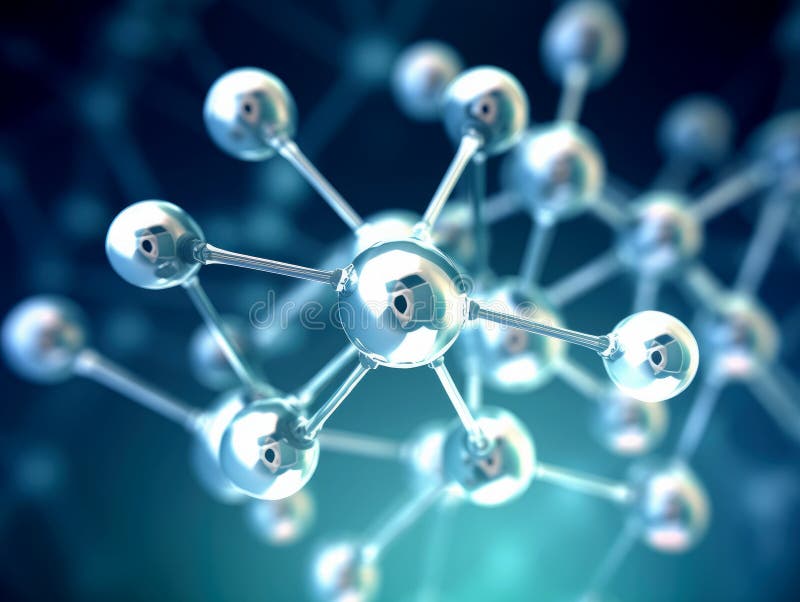 Abstract atom structure stock illustration. Illustration of network ...