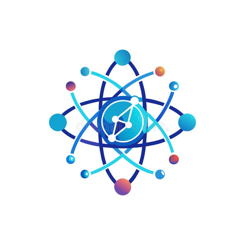 Abstract Atom Symbol: Scientific Innovation and Technological ...