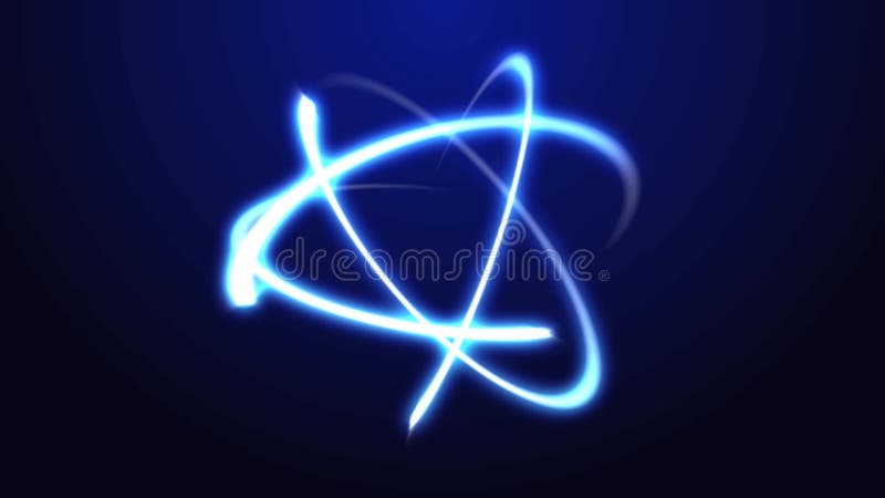 Abstract Atomic Animation Effect of Sphere Shape Light Atom with ...