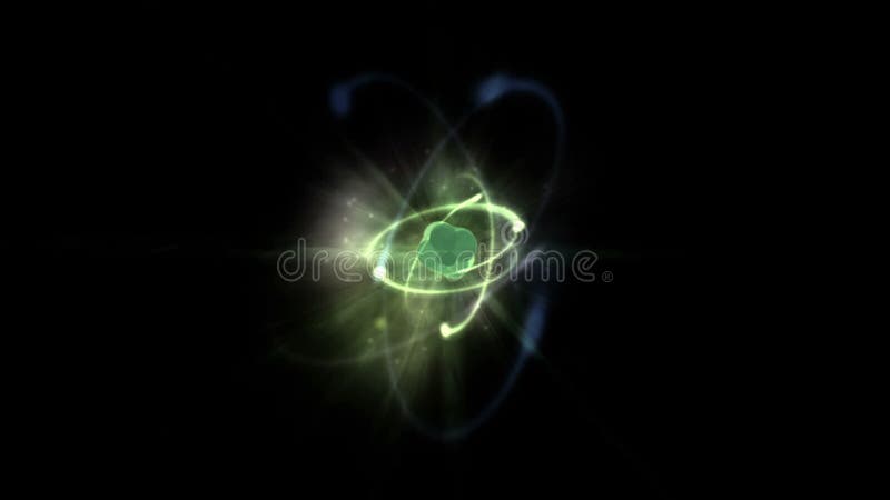 Abstract Atomic Animation Effect of Sphere Shape Light Atom with ...