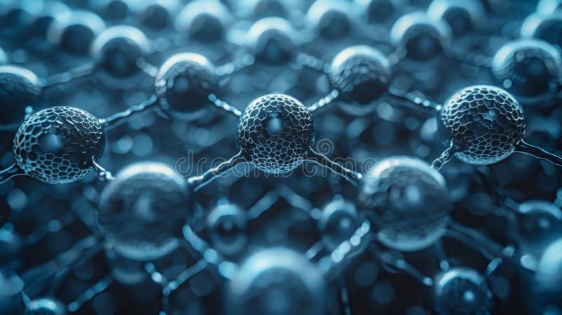 Abstract Atomic Lattice, Molecular Grid of Graphene, Graphene Atomic ...