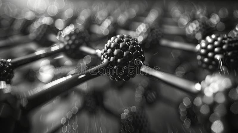 Abstract Atomic Lattice, Molecular Grid of Graphene, Graphene Atomic ...