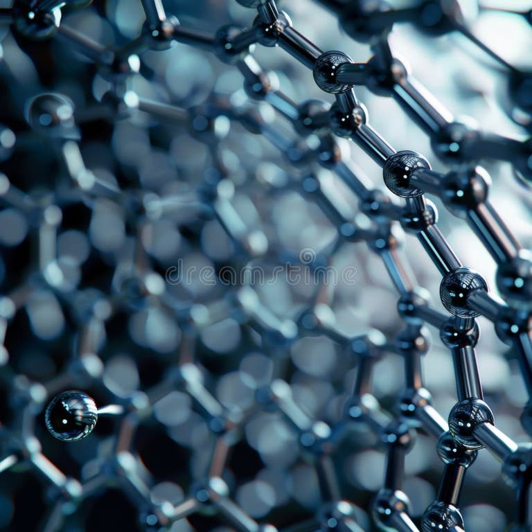 Abstract Atomic Lattice, Molecular Grid of Graphene, Graphene Atomic ...