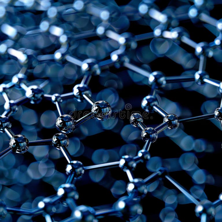 Abstract Atomic Lattice, Molecular Grid of Graphene, Graphene Atomic ...