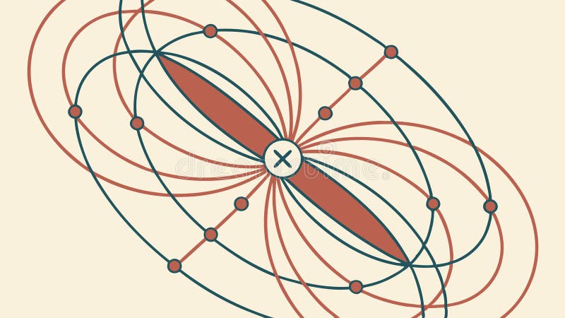 Abstract Atomic Orbitals Illustration, a Science and Physics Concept. Vector Design Generative ...