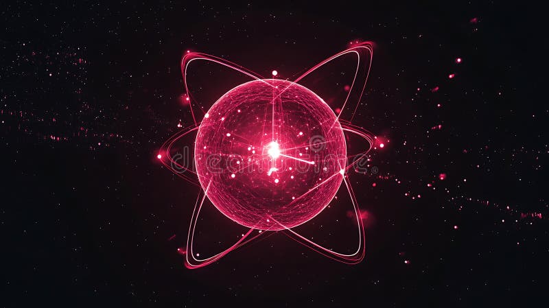 Abstract Atomic Structure Design Stock Image - Image of protons, cosmic: 379688957