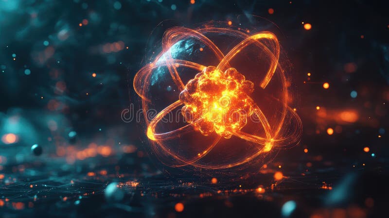 Abstract Atomic Structure stock illustration. Illustration of physics ... Abstract Atomic Structure stock illustration. Illustration of physics ...