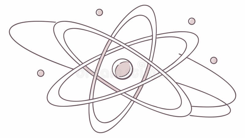 Abstract Atomic Structure Outline, Symbolizing Science and Fundamental ...