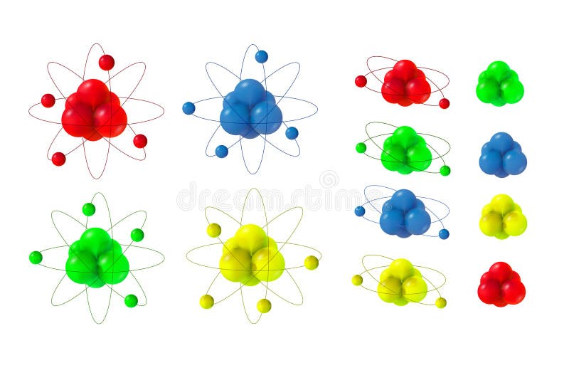 3d Abstract Atom Structure. Stock Vector - Illustration of isolated ...