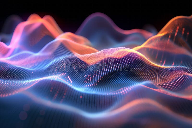 Abstract Audio Spectrum Wave Design Stock Illustration - Illustration ...