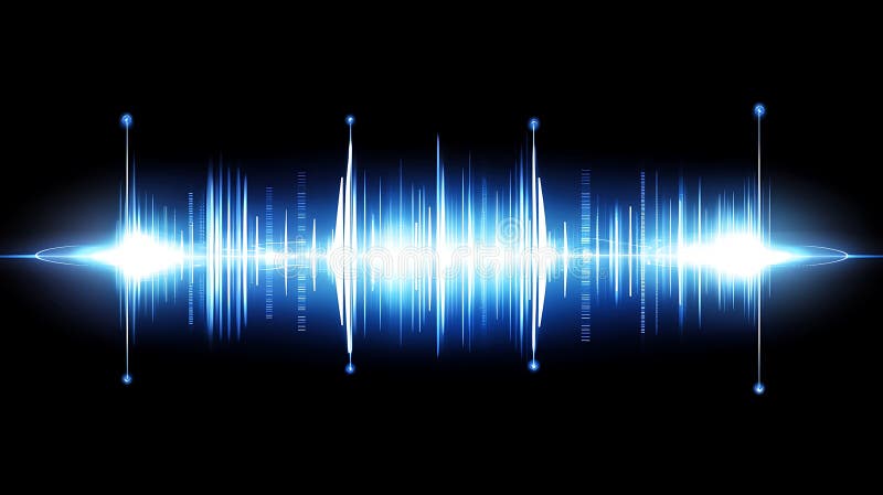 Abstract audio waveform stock illustration. Illustration of dark ...