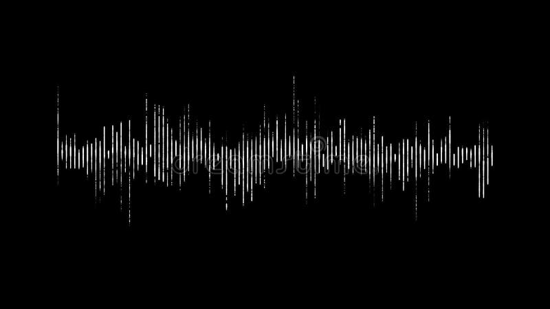 Abstract Audio Waveform Animation on a Blackbackground Stock Footage ...