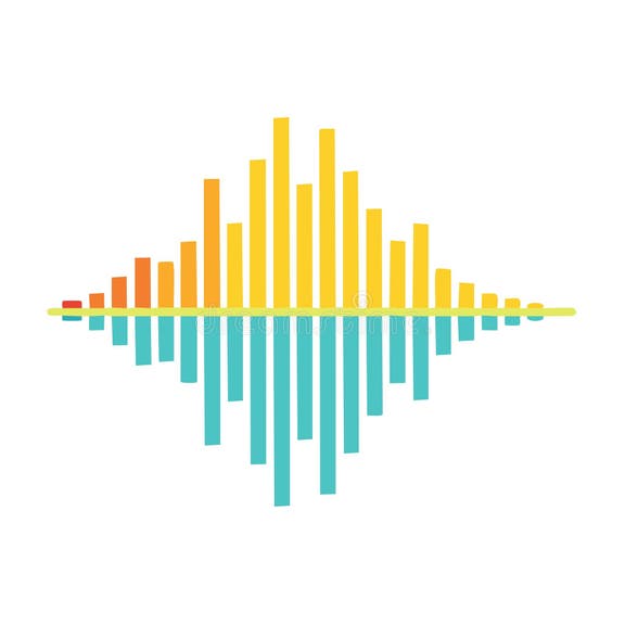 Abstract Audio Waveform and Bar Chart Graphic Stock Vector ...