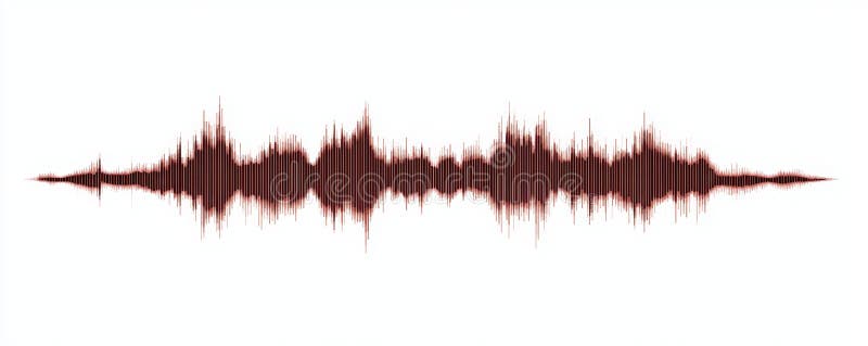 Abstract Audio Waveform Brown Sound Wave on White Background Stock ...
