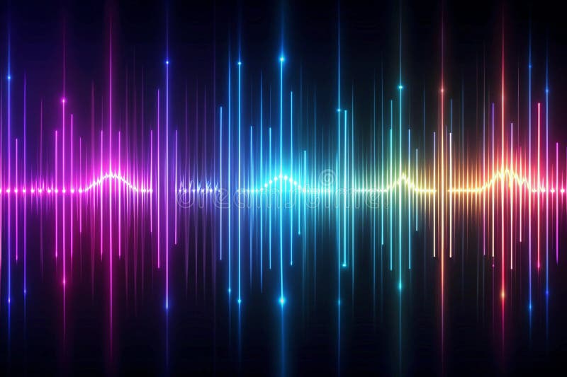 Abstract Audio Waveform with Neon Lights Creative AI Stock Photo ...