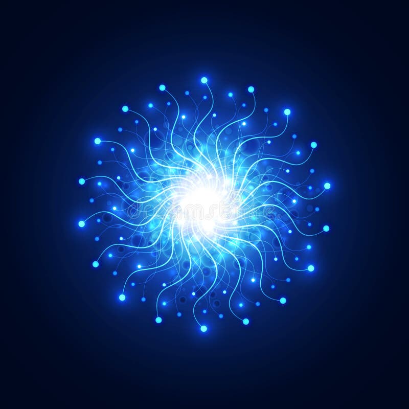 Abstract Aura Light Network Tech, Vector Background Stock Vector ...