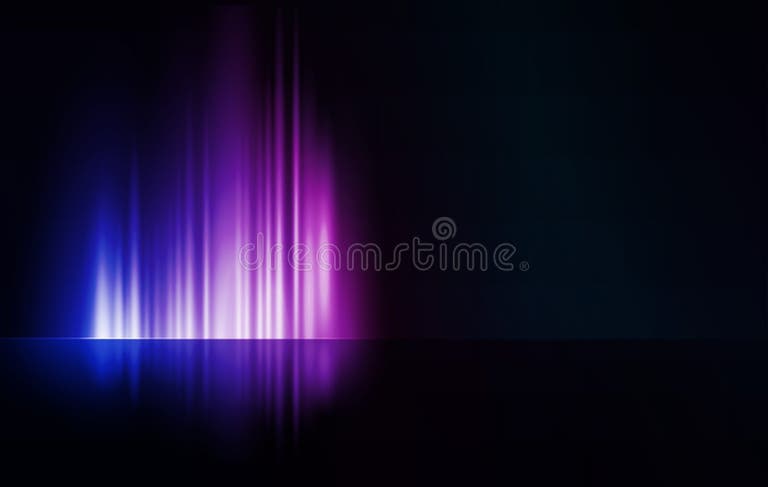 Abstract Aurora Borealis Lights Effect. Soundwave. Glowing Flare Stock ...
