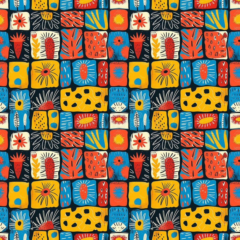 Abstract Australian Design Seamless Naive Pattern Stock Image - Image ...