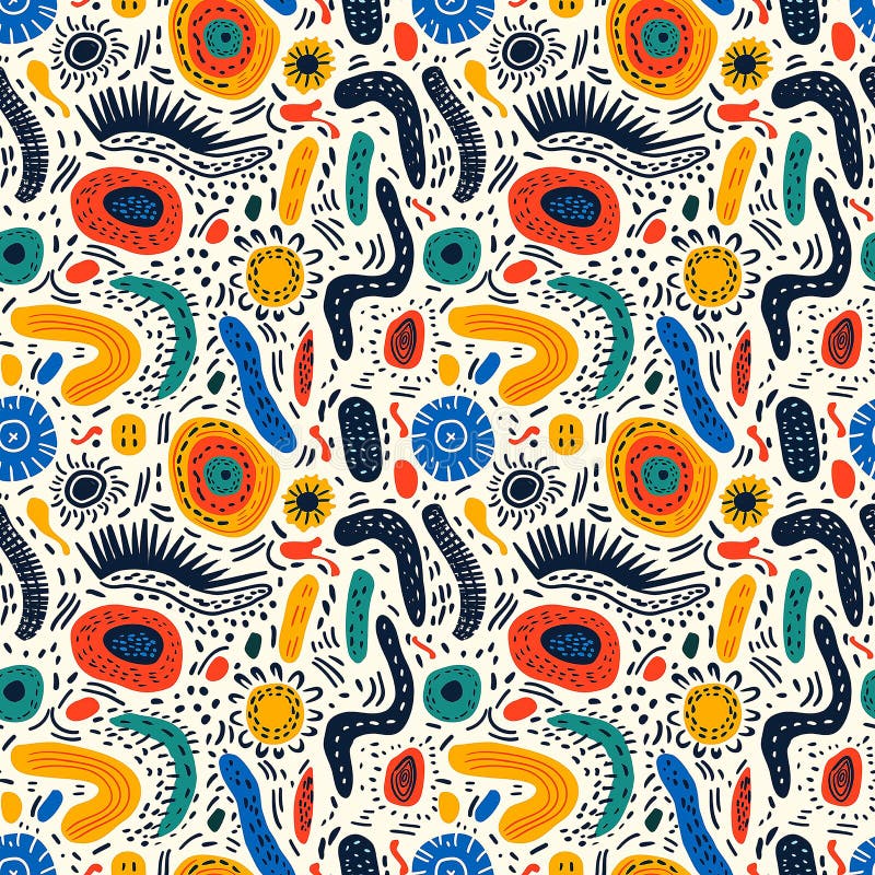 Abstract Australian Design Seamless Naive Pattern, Tile Stock Image ...