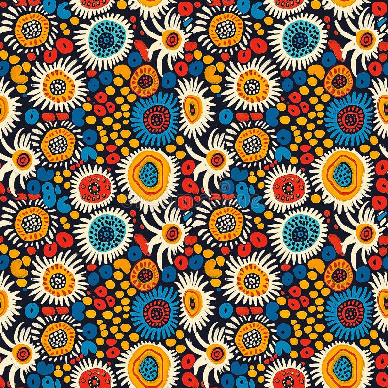 Abstract Australian Design Seamless Naive Pattern, Tile Stock Photo ...