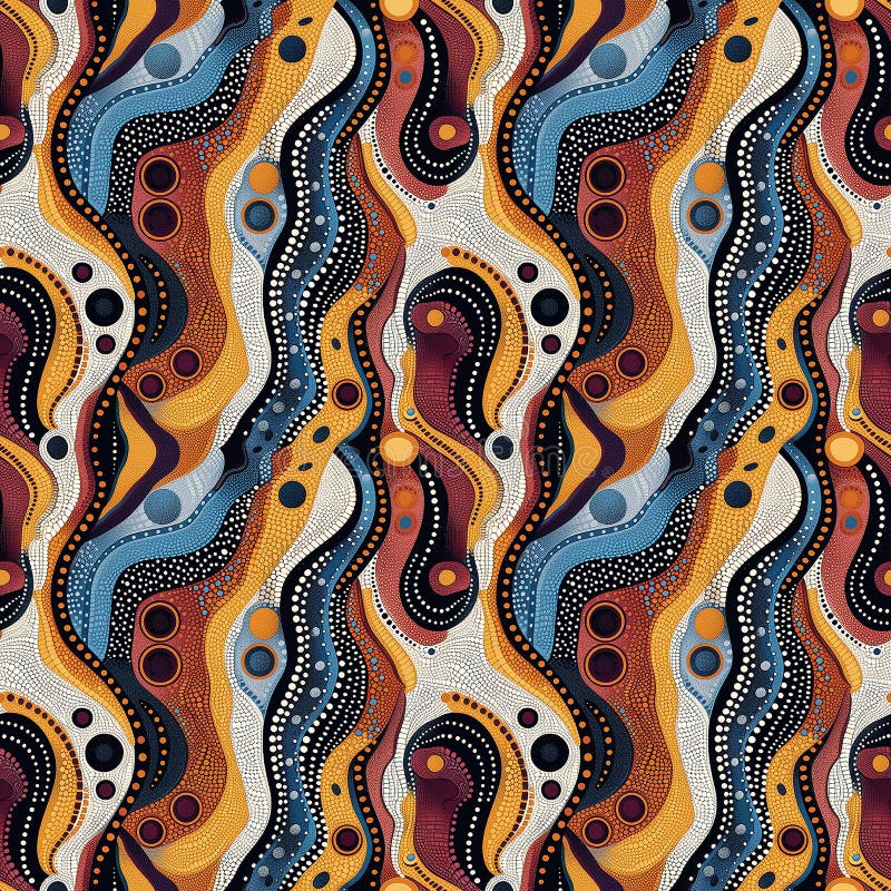 Abstract Australian Design Seamless Naive Pattern, Tile Stock Image ...