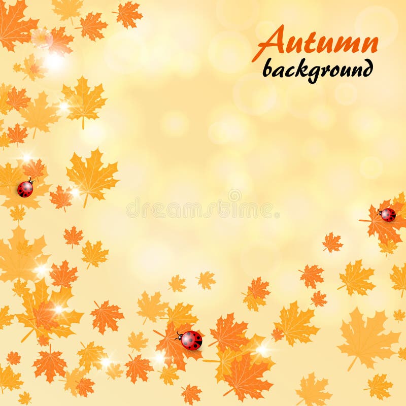 Abstract Autumn Background With Music Notes And A Treble Clef Stock ...