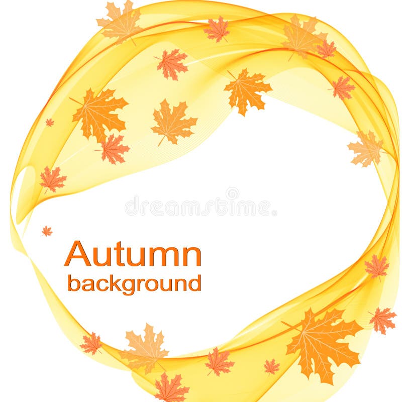 Abstract Autumn Background with Music Notes and a Treble Clef Stock ...
