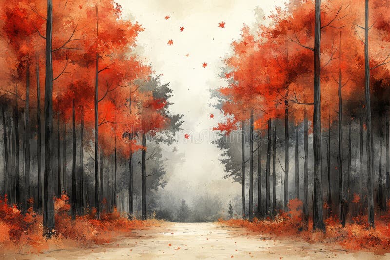 Abstract Autumn Backgrounds with Warm Colours Stock Illustration ...