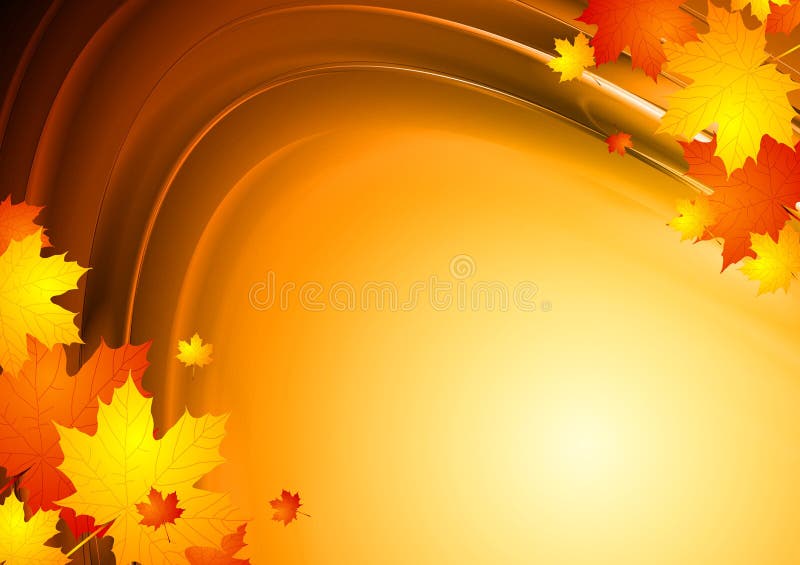 Abstract Autumn Design with Maple Leaves Stock Vector - Illustration of ...