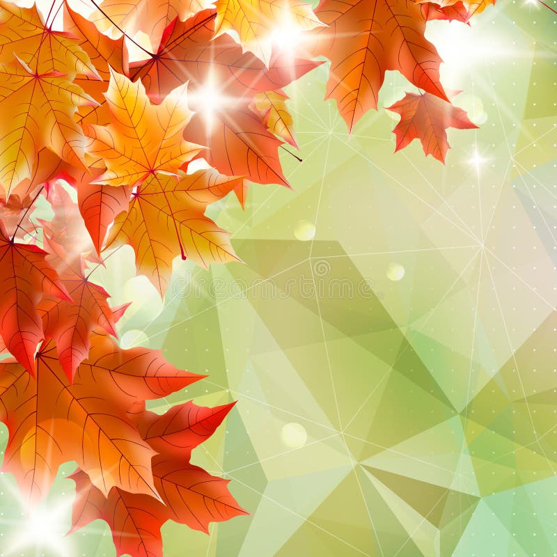 Abstract Autumn Illustration with Maple Leaves. Stock Vector ...