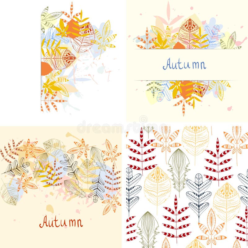 Abstract autumn leaves. stock vector. Illustration of foliage - 88112842