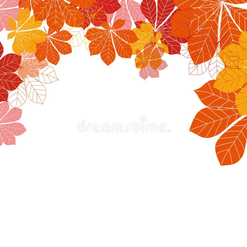 Abstract Autumn Leaves on White Background. Vector Illustration Stock ...