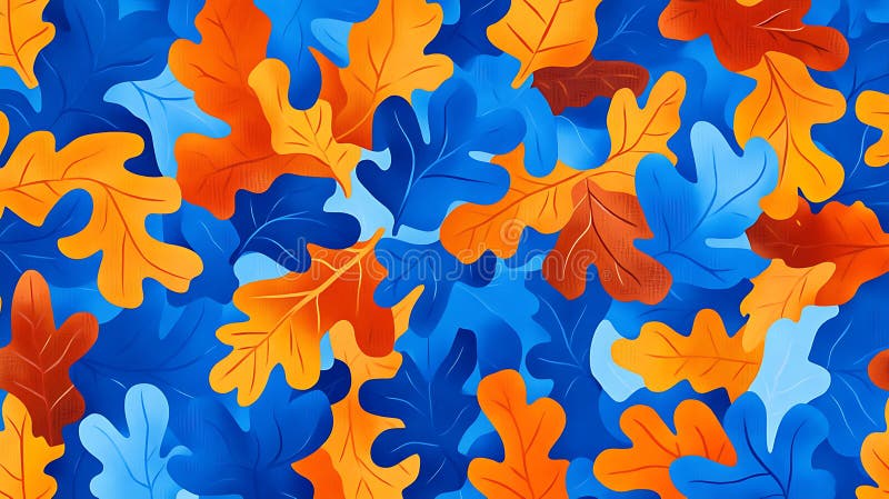 Abstract Autumn Oak Leaf Pattern Design Stock Illustrations – 18,044 ...