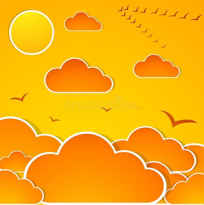 Abstract autumn sky stock vector. Illustration of november - 25365414